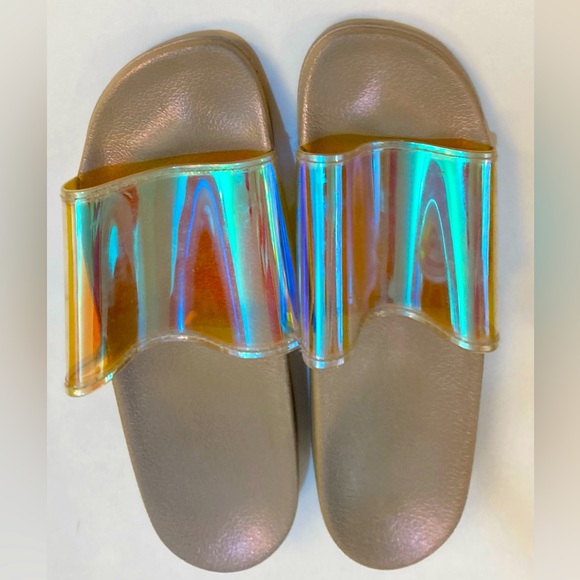 Designer | Shoes | Designer Womens Reflective Sandals Slip On Slides ...